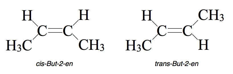 cis/trans-Isomerie bei Alkenen